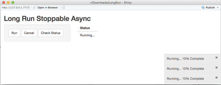 Long Running Tasks With Shiny: Challenges and Solutions | R-bloggers